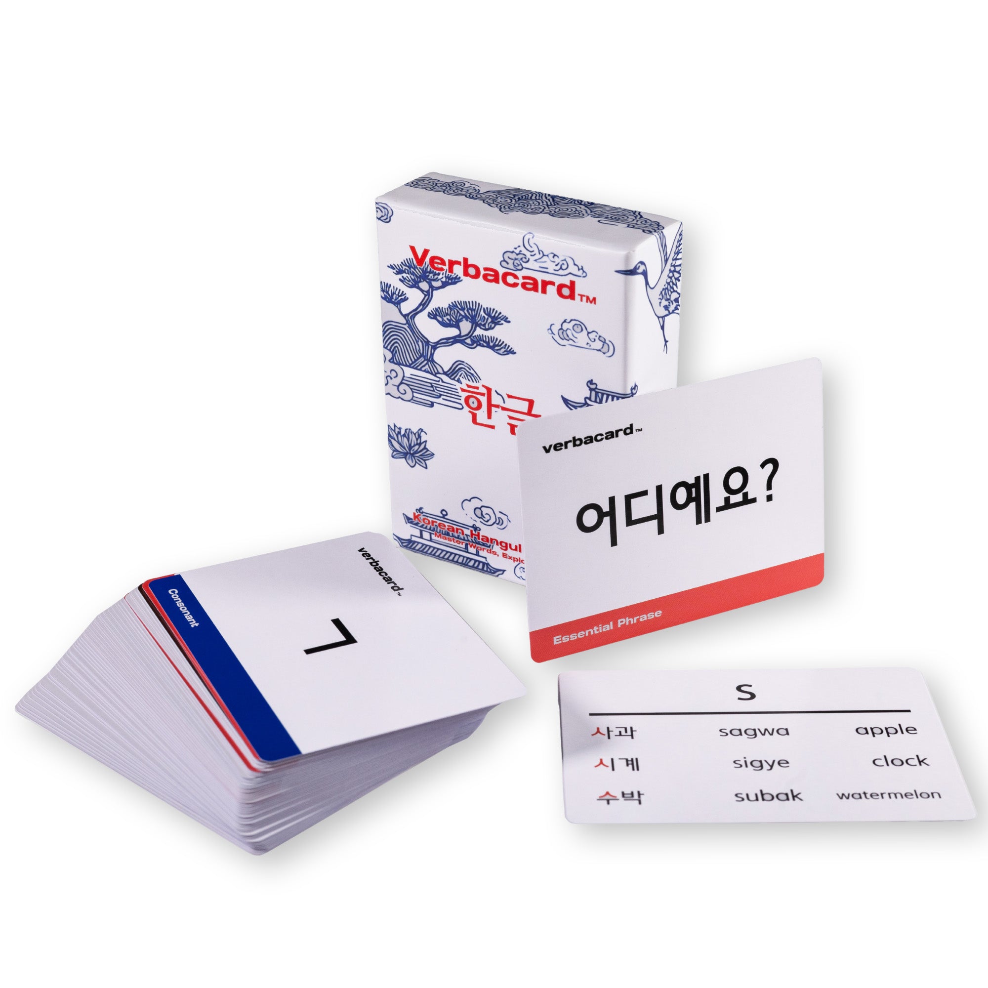 Korean Hangul Flashcards – Verbacard